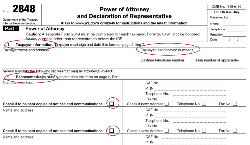 Form 2848 Instructions For IRS Power Of Attorney - Power Of Attorney Forms